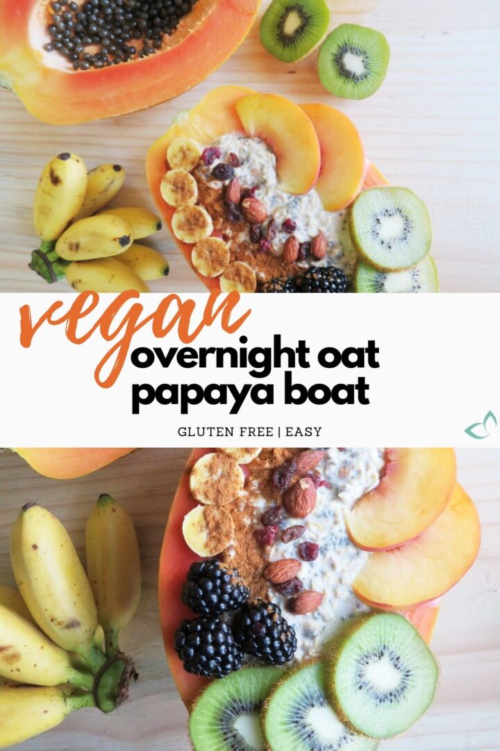 Overnight Oat Papaya Boat