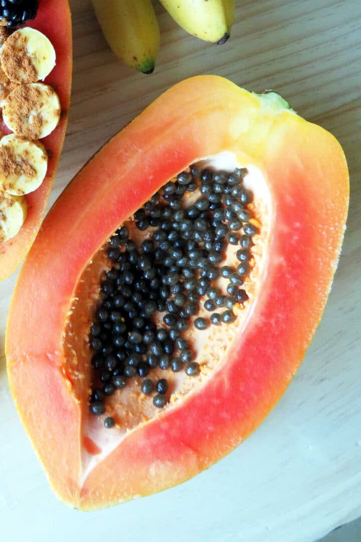 Papaya Bowl with Overnight Oats