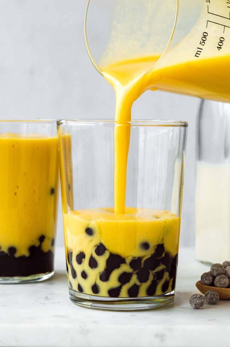 Homemade Mango Bubble Tea
