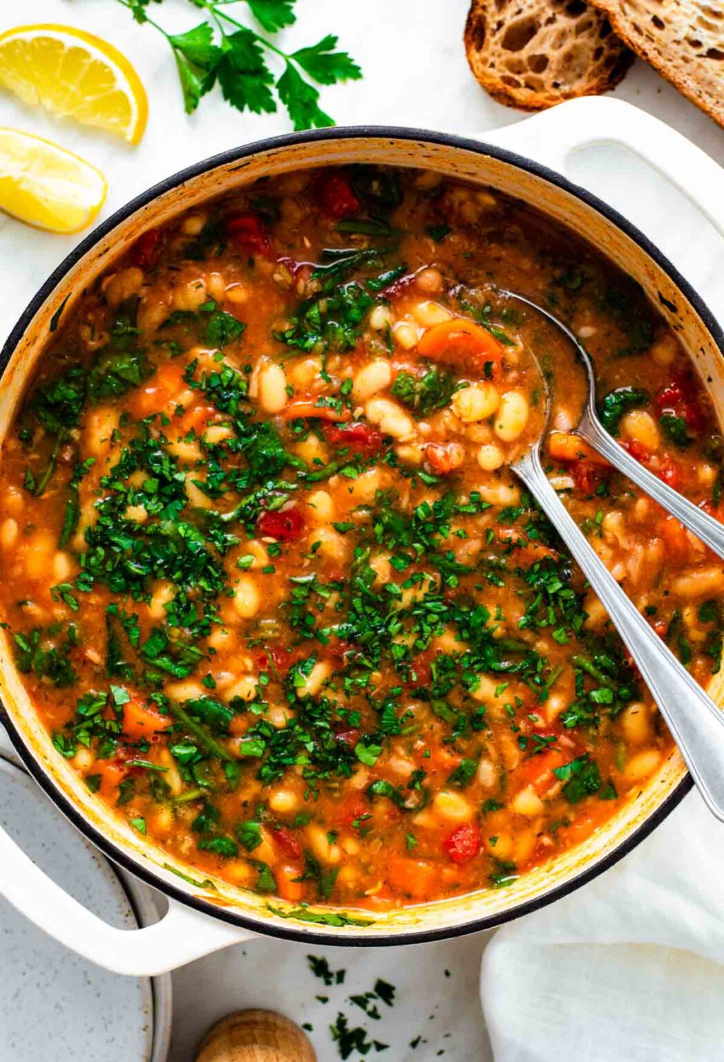 Cozy Navy Bean Vegetable Soup
