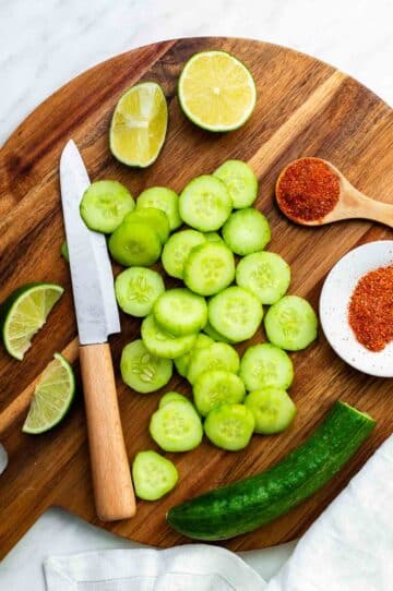 Tajin Cucumbers (Mexican Cucumber Salad)