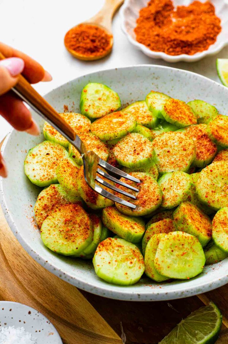 Tajin Cucumbers (Mexican Cucumber Salad)