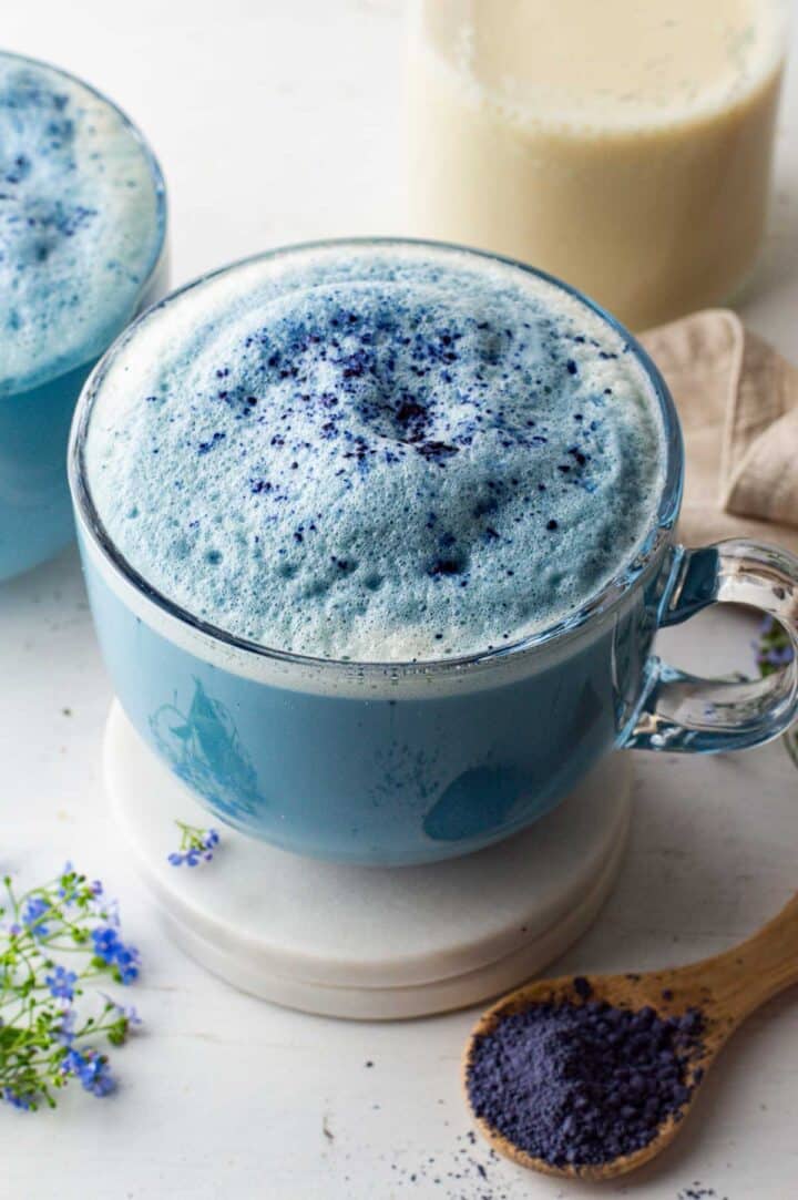 Blue Latte With Butterfly Pea Flower (Hot and Iced) - Health My Lifestyle