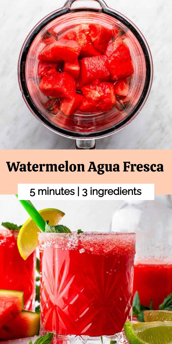 Watermelon Water (Easy Agua de Sandia Recipe) - Health My Lifestyle