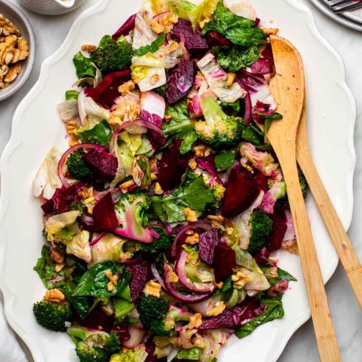 Pickled Beet Salad with Broccoli and Walnuts - Health My Lifestyle