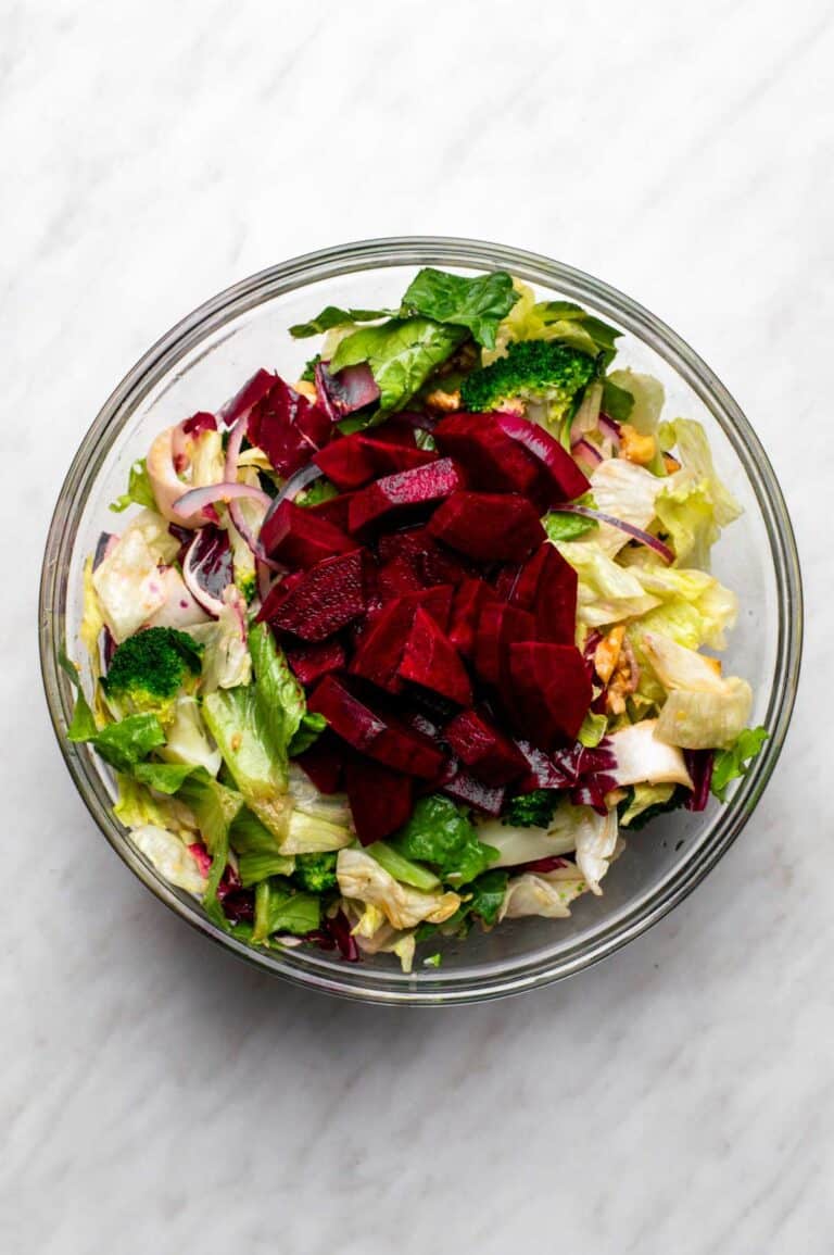 Pickled Beet Salad with Broccoli and Walnuts - Health My Lifestyle