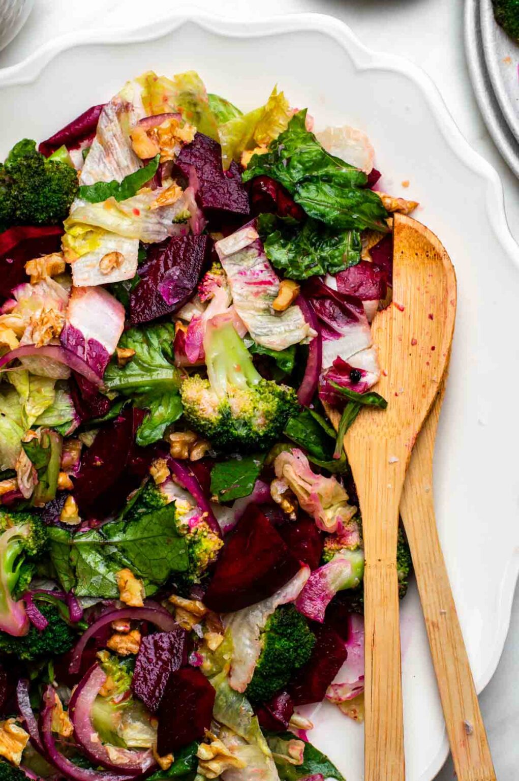 Pickled Beet Salad with Broccoli and Walnuts - Health My Lifestyle
