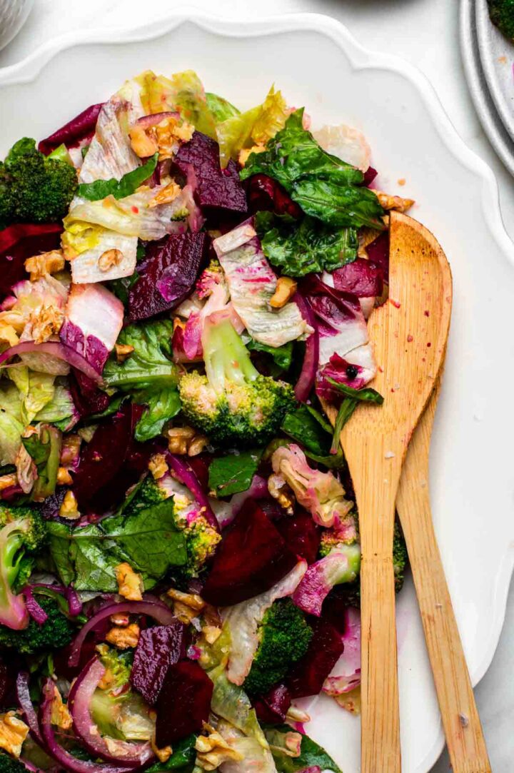 Pickled Beet Salad with Broccoli and Walnuts - Health My Lifestyle